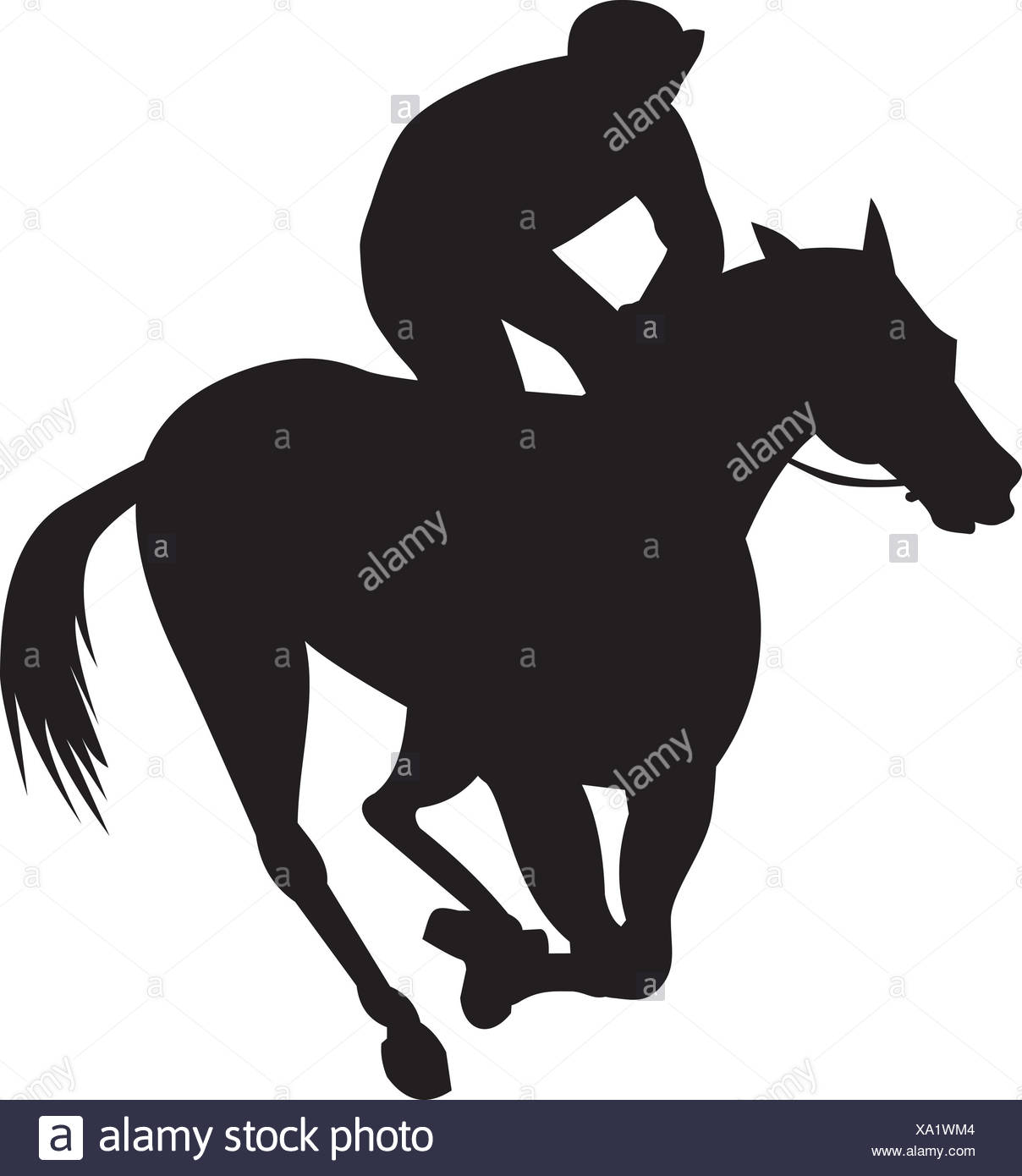 Horse Racing Silhouette High Resolution Stock Photography and Images ...