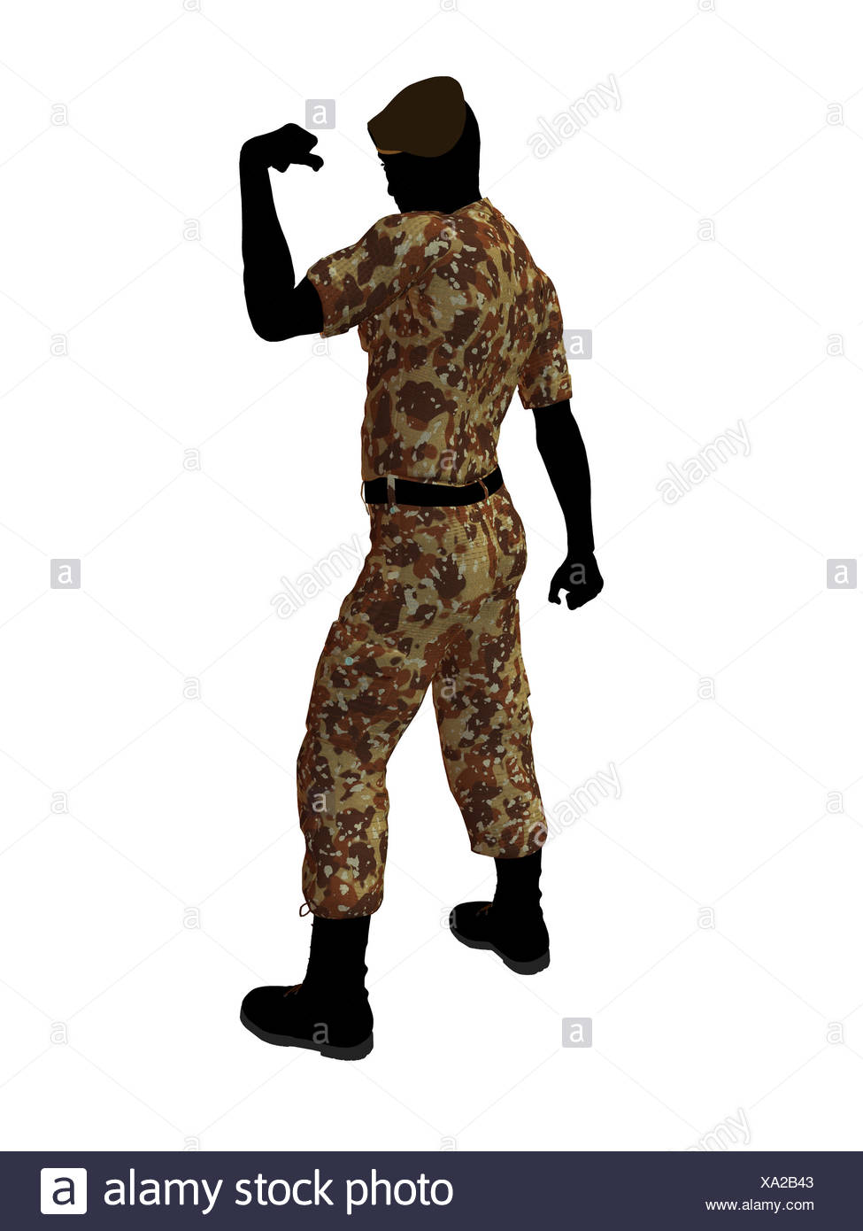 Soldier Silhouette Beret High Resolution Stock Photography and Images ...