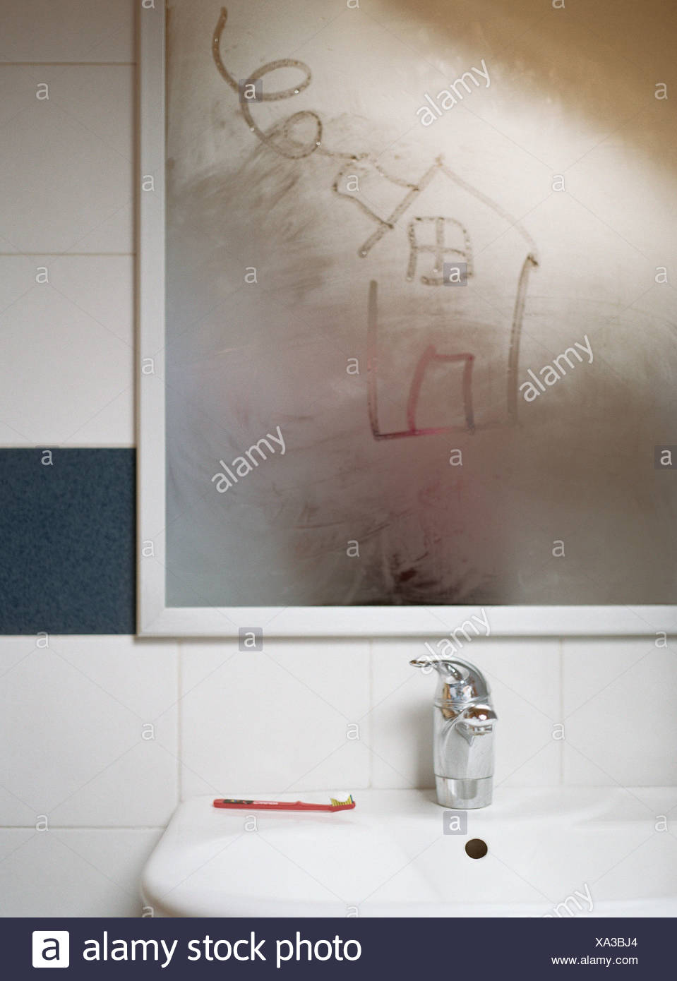 Condensation On Bathroom Mirror High Resolution Stock Photography and ...
