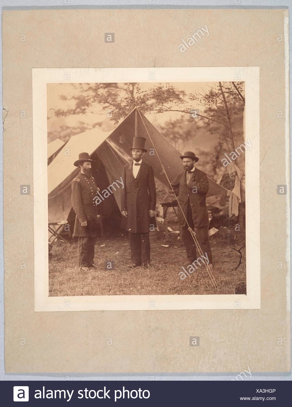 Abraham Lincoln With John Alexander Mcclernand High Resolution Stock ...