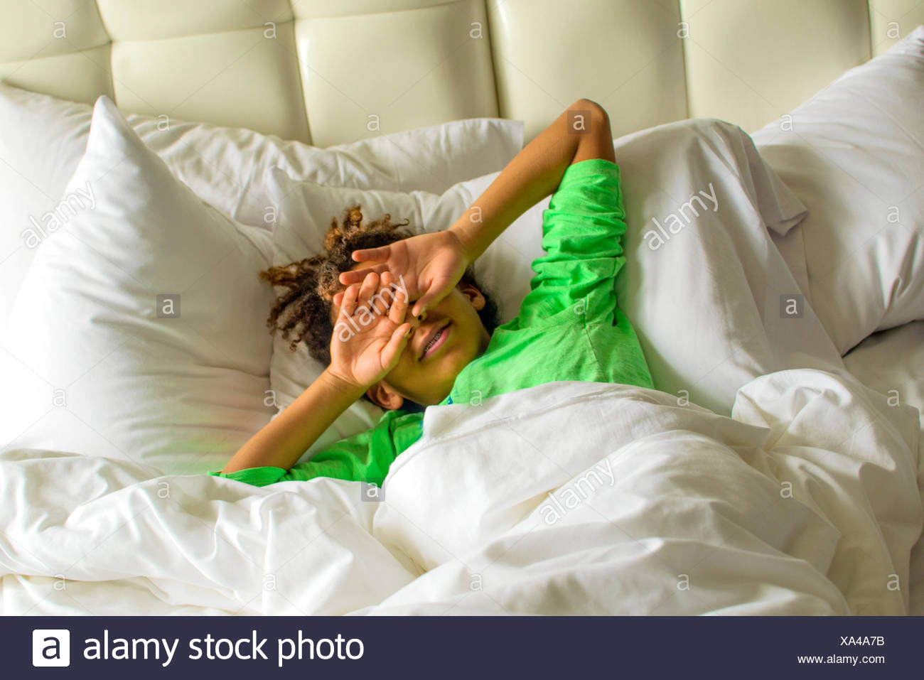 Boy Covers Face High Resolution Stock Photography and Images - Alamy