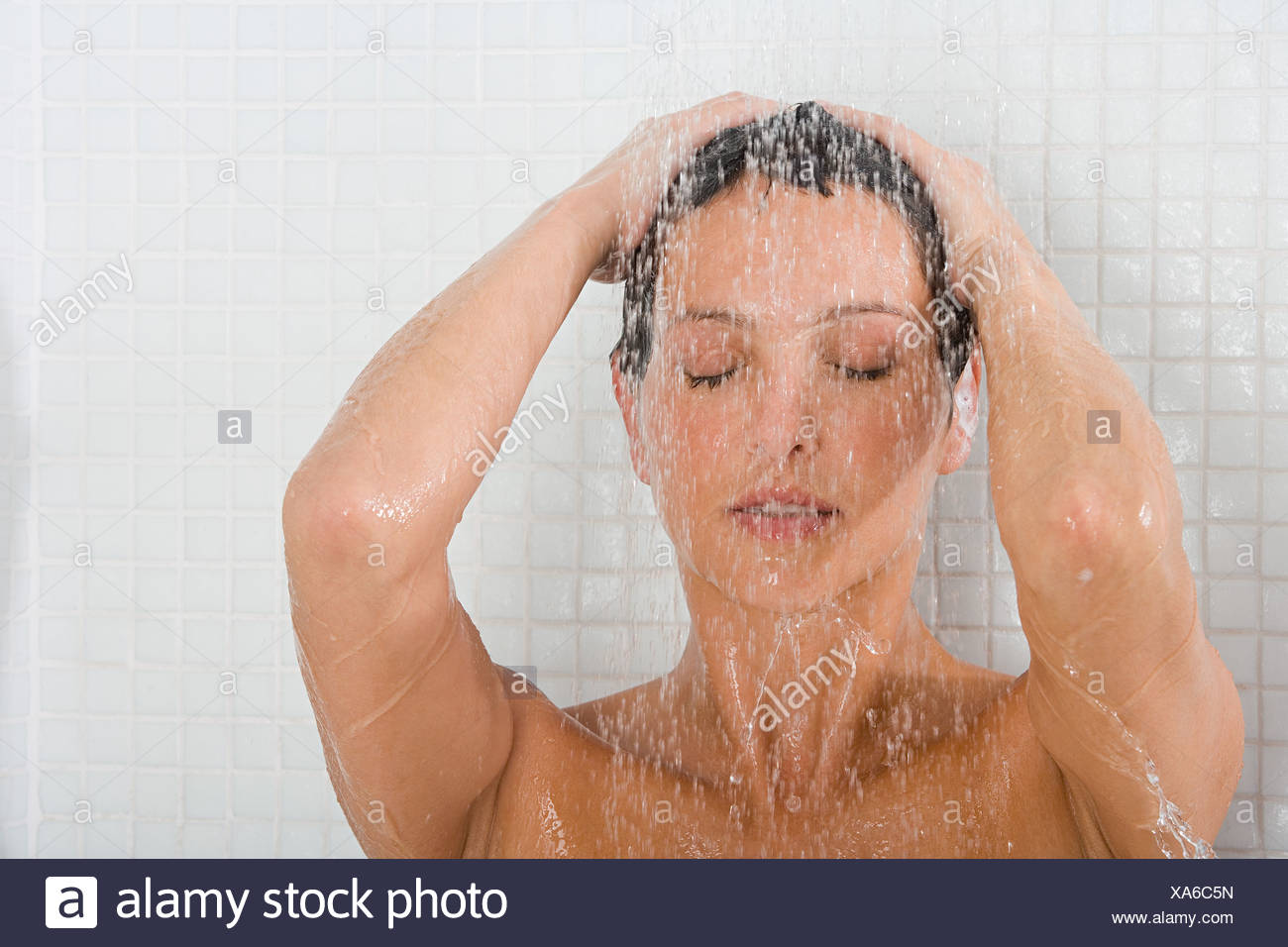 Shower Bathroom Woman High Resolution Stock Photography and Images - Alamy