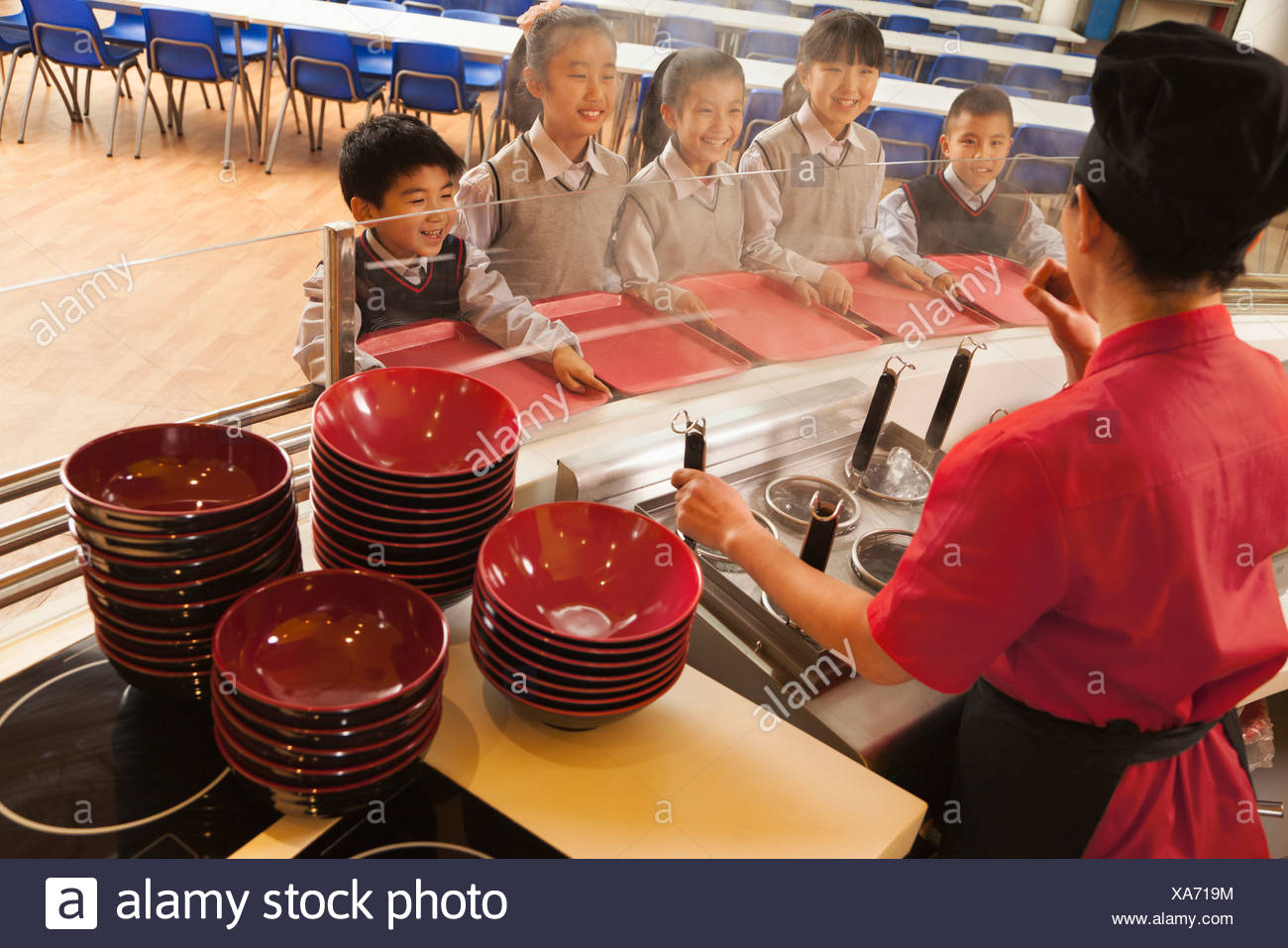 School Cafeteria Lunch Worker High Resolution Stock Photography and ...