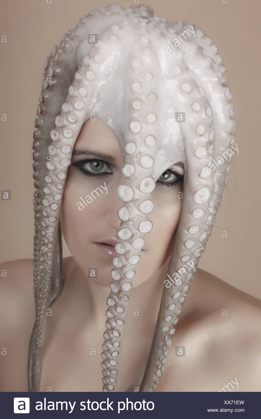 Young Woman Octopus On Head High Resolution Stock Photography and ...