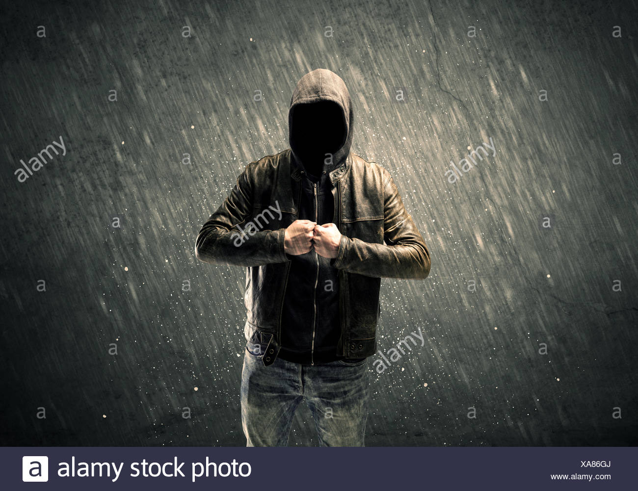 Faceless Guy Standing In Hoodie High Resolution Stock Photography and ...
