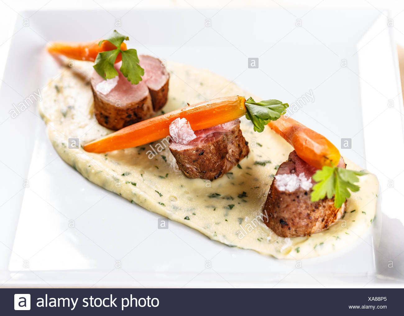 Pork Tenderloin Fine Dining High Resolution Stock Photography and ...