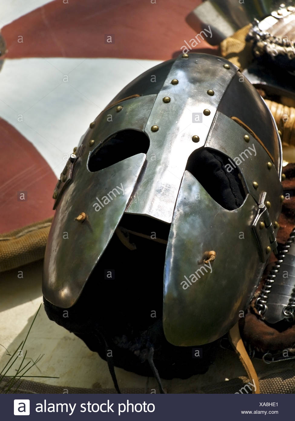 Medieval Metal Armor Helmet Knight High Resolution Stock Photography ...