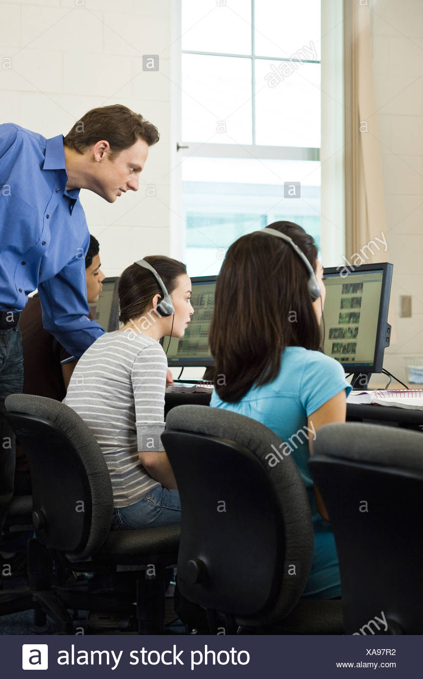Teenagers Students Technology School High Resolution Stock Photography ...
