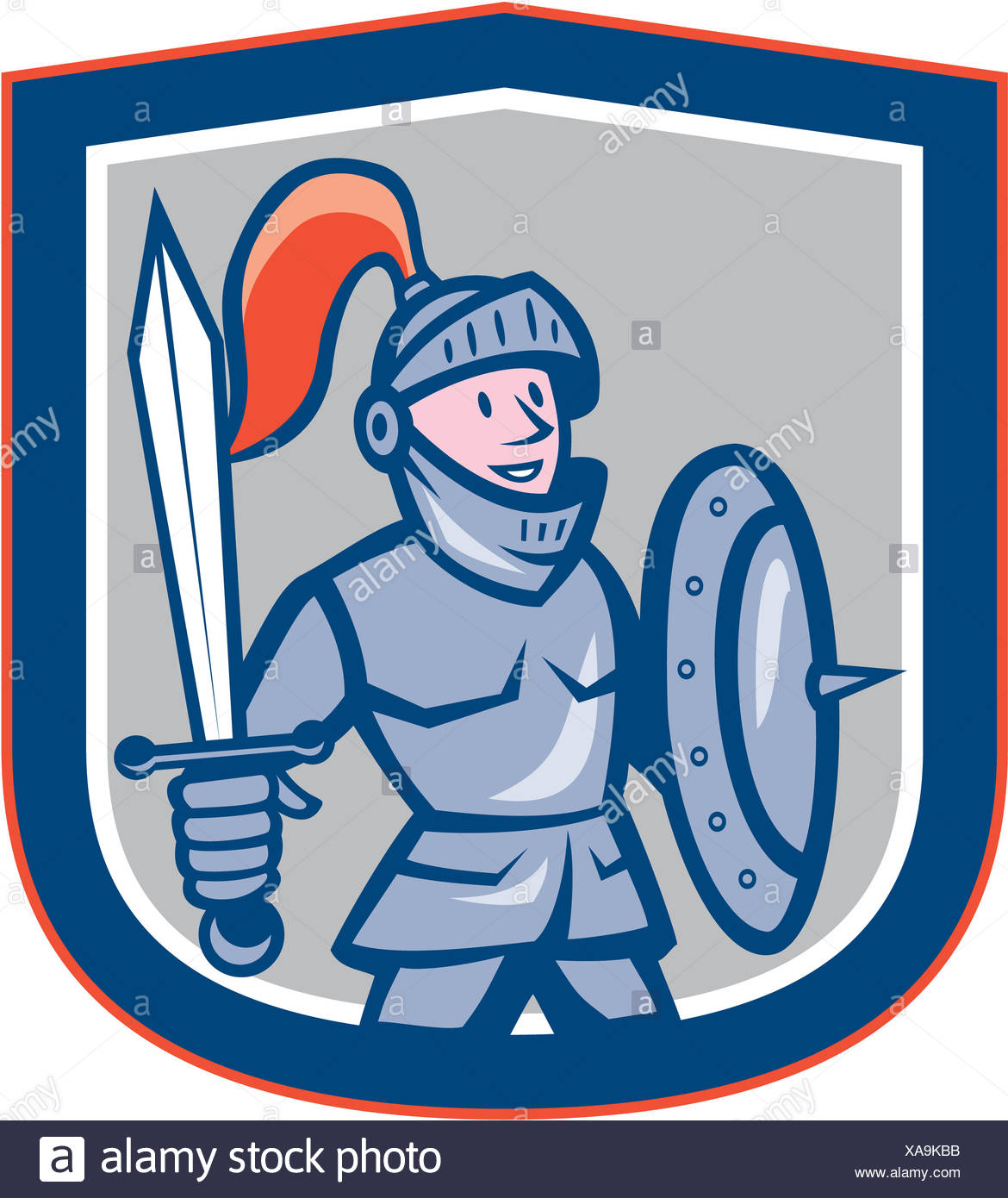 Knight Full Armor Shield Cartoon High Resolution Stock Photography and ...