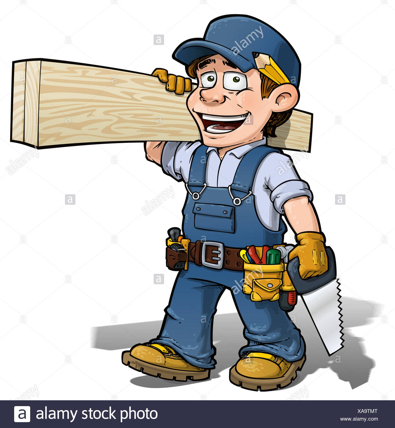 Carpenter Man Cartoon Stock Photos & Carpenter Man Cartoon Stock Images ...