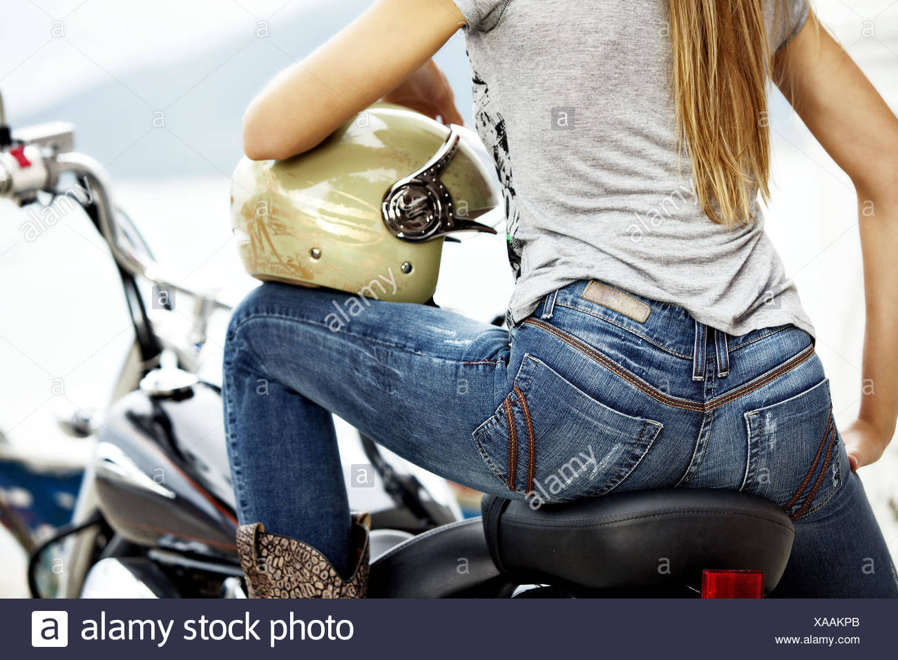 Woman Pose Motorcycle Stock Photos & Woman Pose Motorcycle Stock Images ...