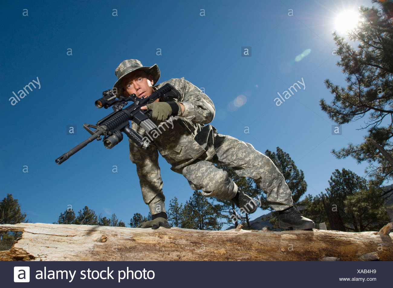 Jumping Soldier High Resolution Stock Photography and Images - Alamy