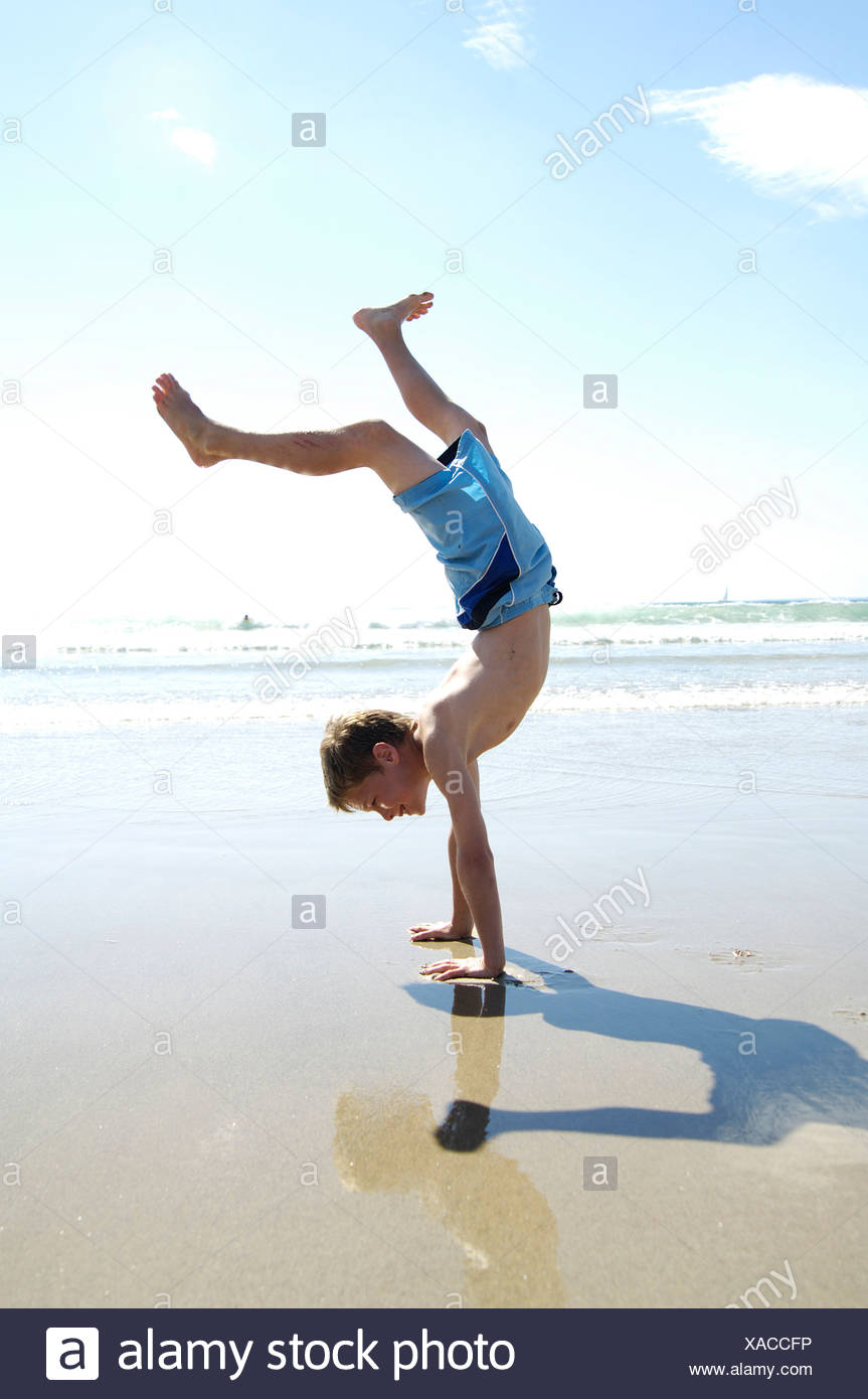 Boy Handstand One High Resolution Stock Photography and Images - Alamy