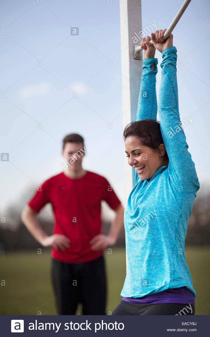 Girl Doing Pull Ups High Resolution Stock Photography and Images - Alamy