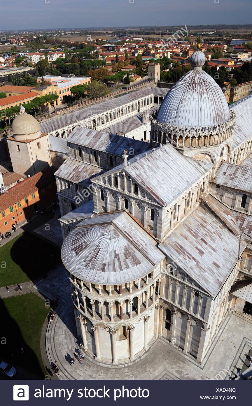 The Leaning Tower Of Pisa Aerial Stock Photos & The Leaning Tower Of ...