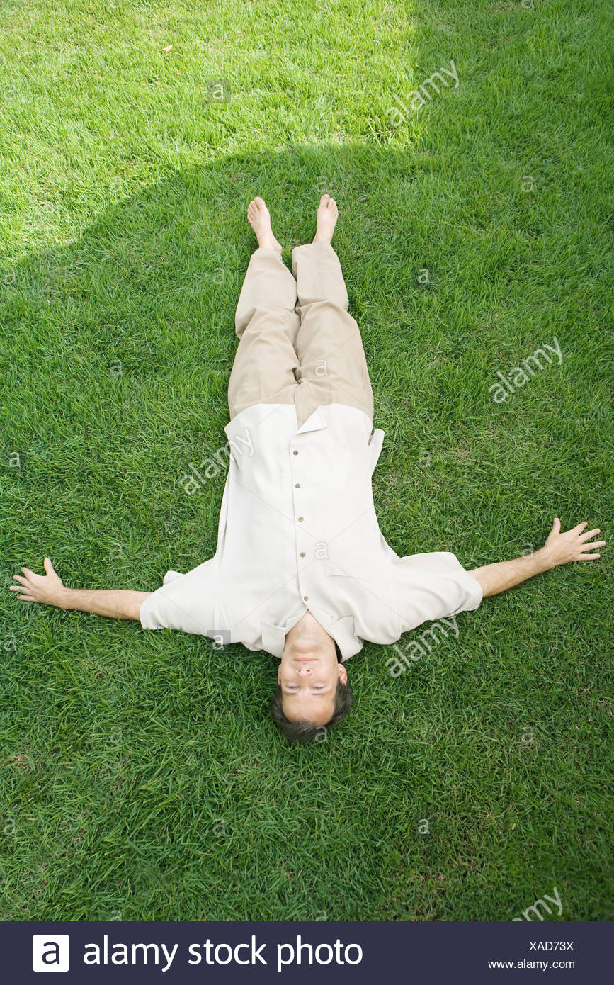 People Relax On Lawn Outside High Resolution Stock Photography and ...
