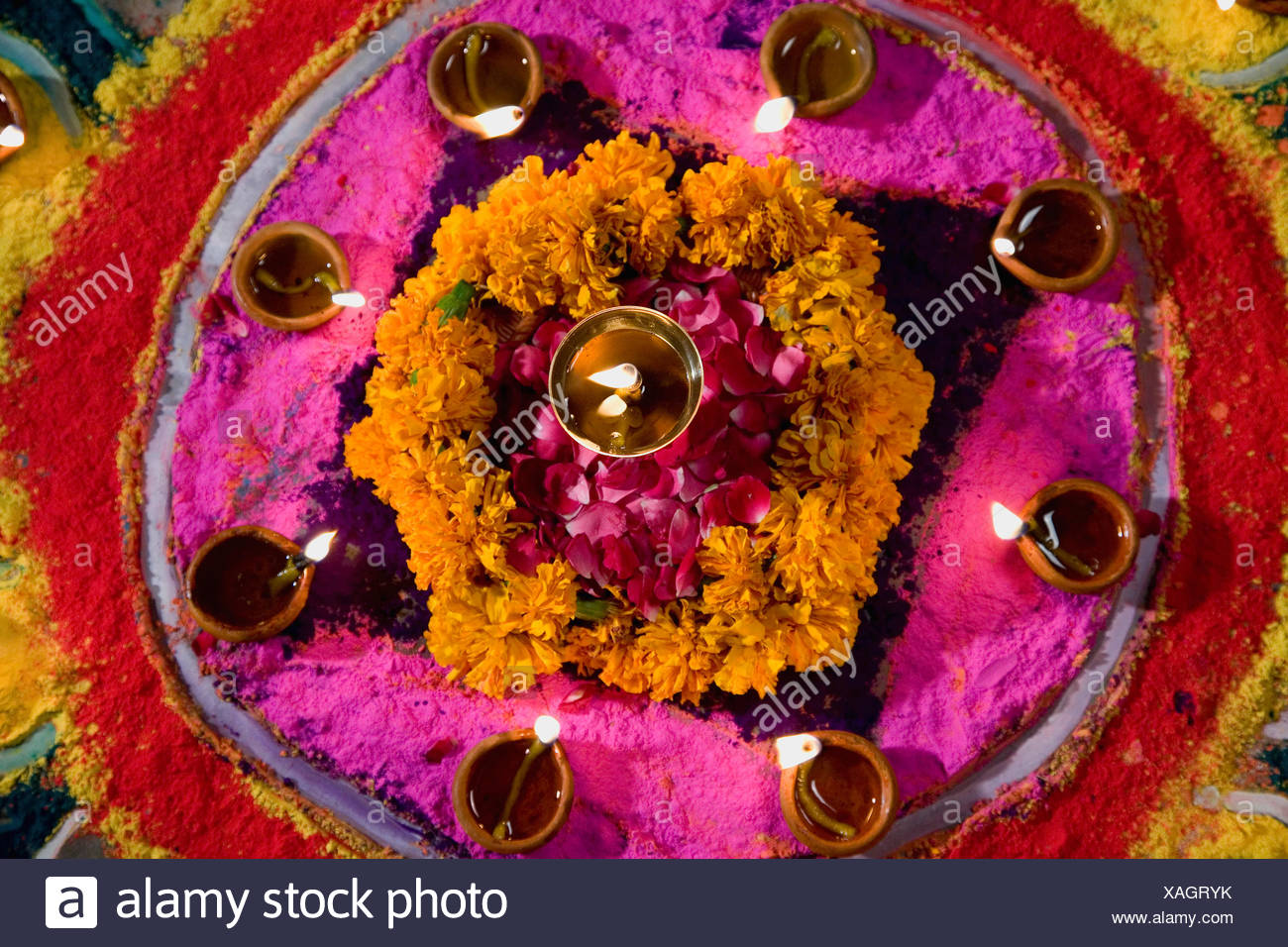 Diya With Rangoli High Resolution Stock Photography and Images - Alamy