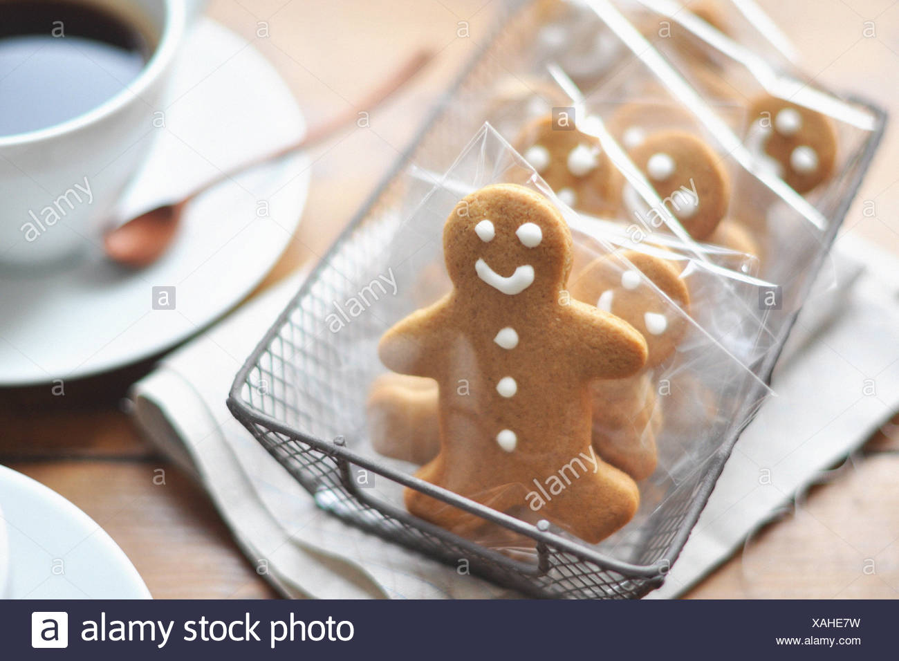 Gingerbread Man On Tablecloth High Resolution Stock Photography and ...