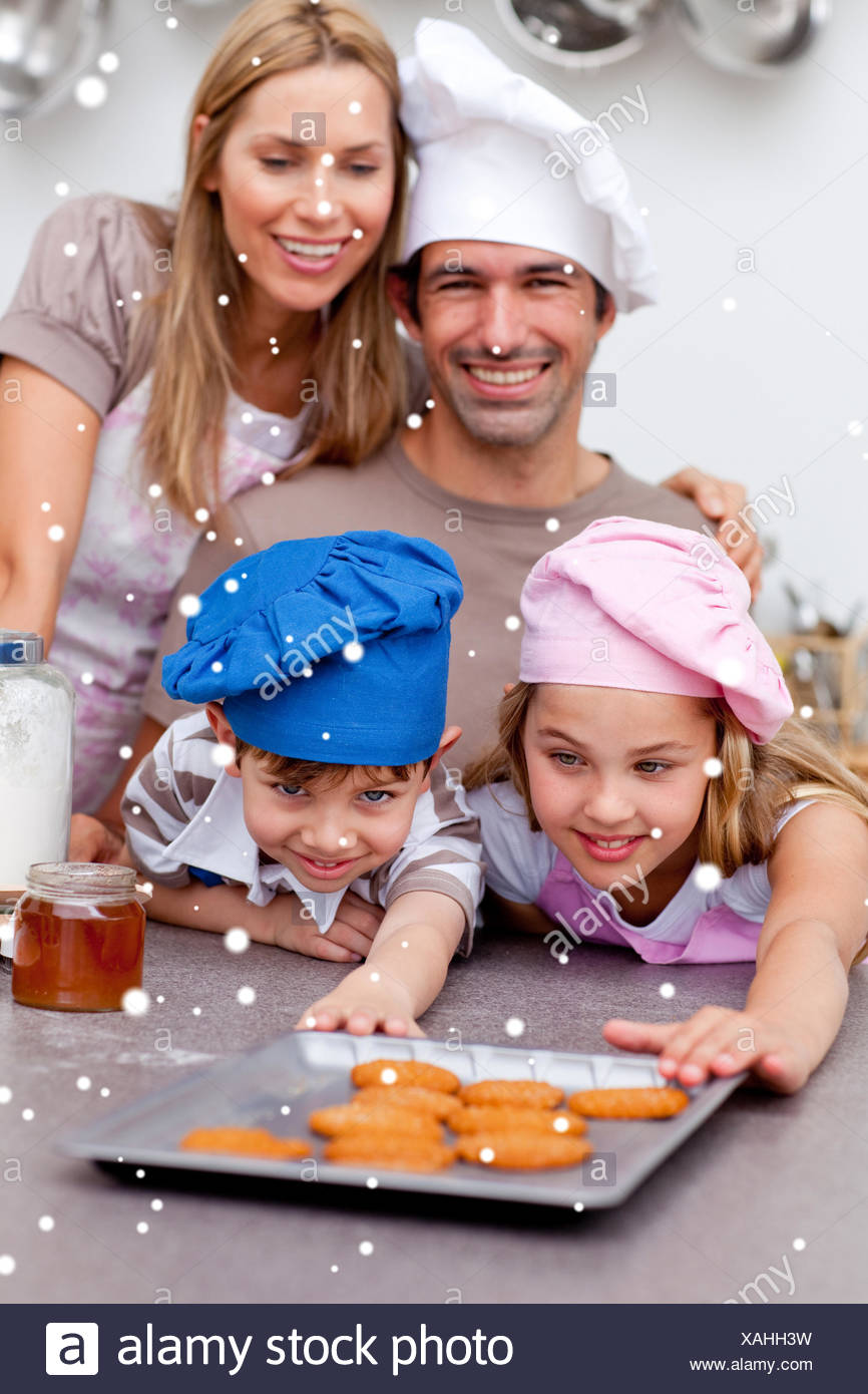 Father And Daughter Baking Cookies At Home High Resolution Stock ...
