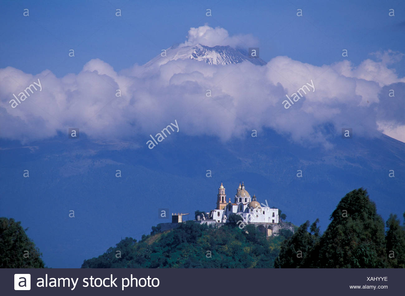 Mexico Puebla Cholula Tepanapa Pyramid High Resolution Stock ...