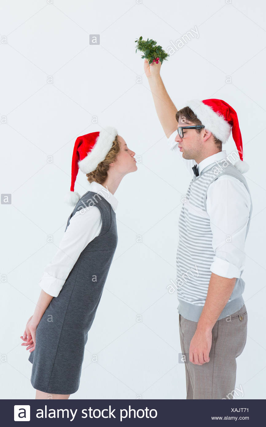 Couple Kissing Mistletoe High Resolution Stock Photography and Images ...