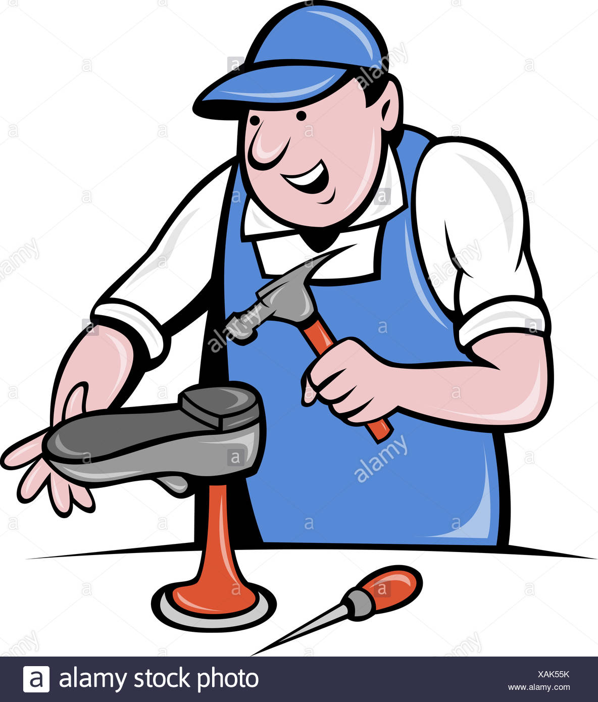 Shoemaker Hammer Shoe Cartoon High Resolution Stock Photography and ...