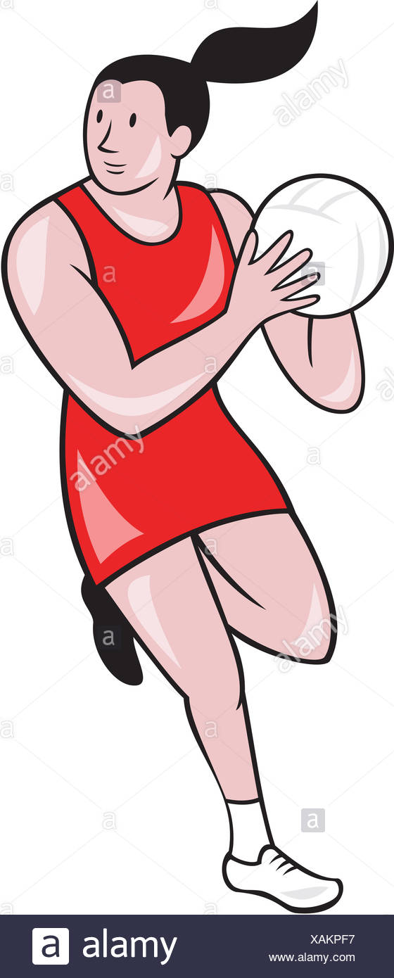 Netball Player Catching Ball Stock Photos & Netball Player Catching ...