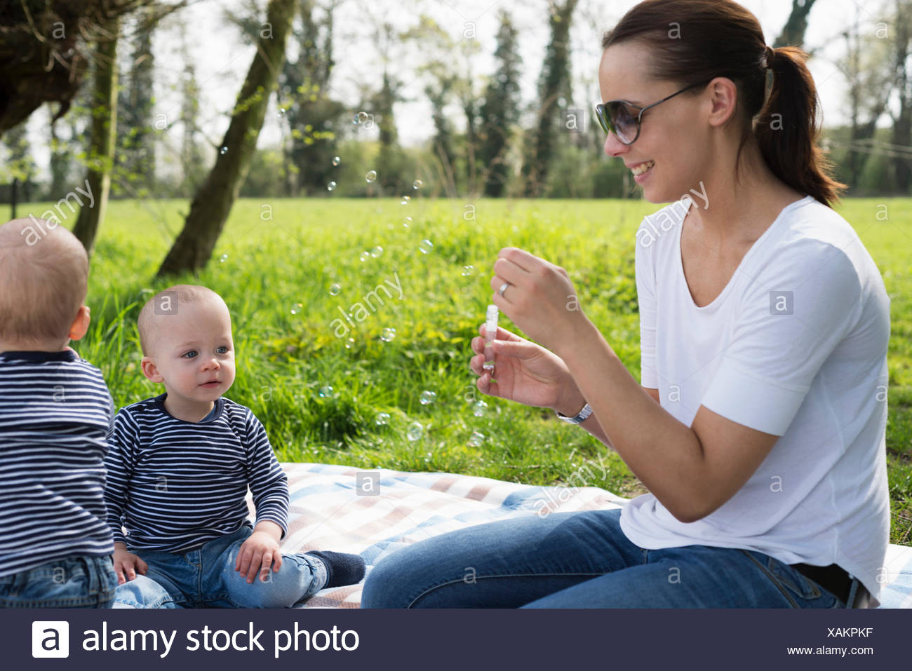 Baby Blowing Bubbles High Resolution Stock Photography and Images - Alamy