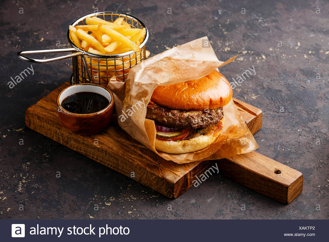 Burger And Fries High Resolution Stock Photography and Images - Alamy