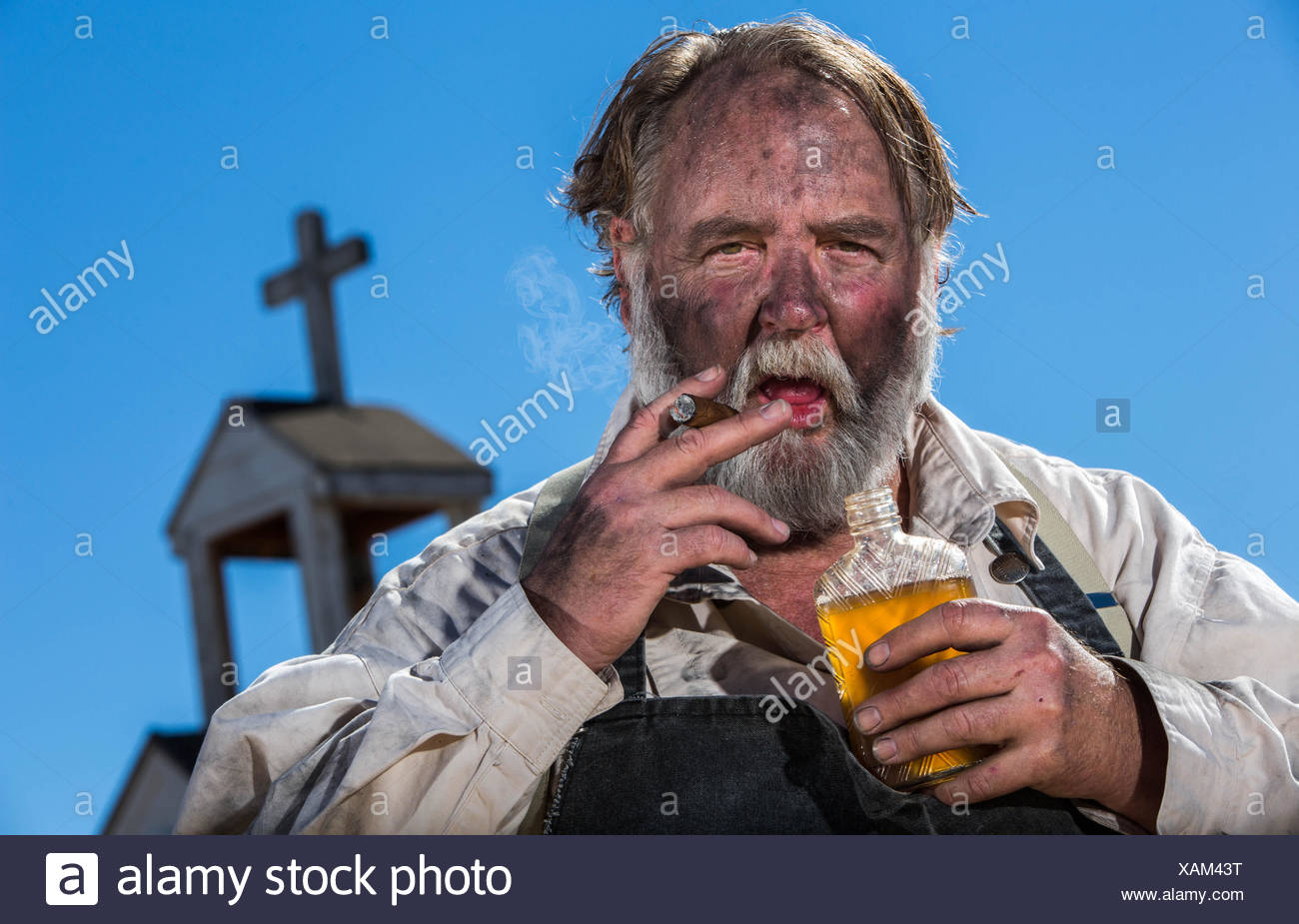 Cowboy Drinking Whiskey High Resolution Stock Photography and Images ...