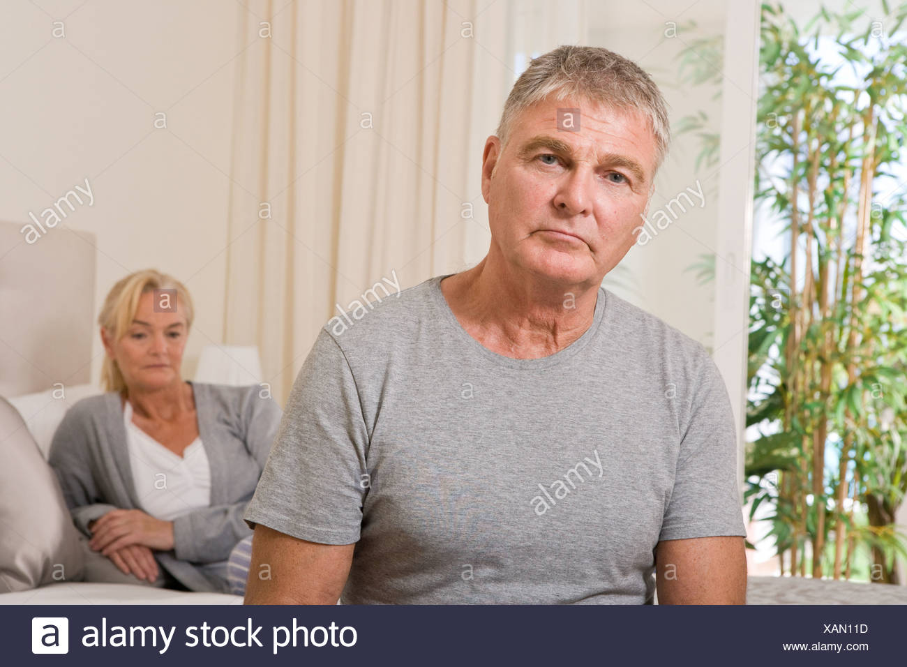 Worried Couple In Bed High Resolution Stock Photography and Images - Alamy