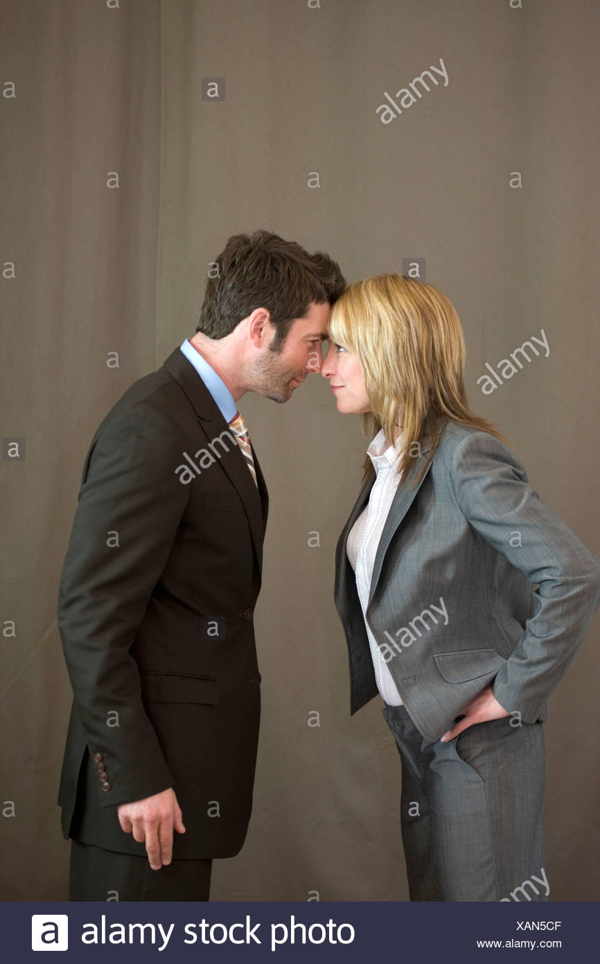 Two People Standing Opposite Each Other Stock Photos & Two People ...