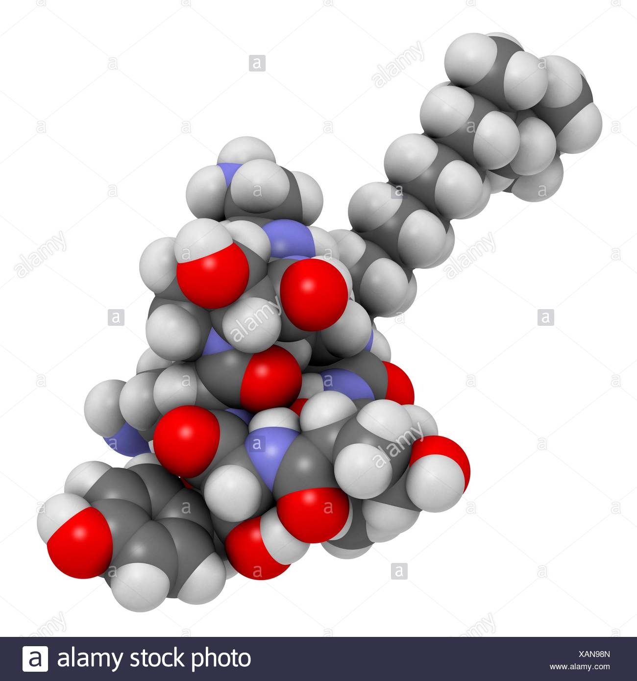 Caspofungin Antifungal Drug Molecule High Resolution Stock Photography ...