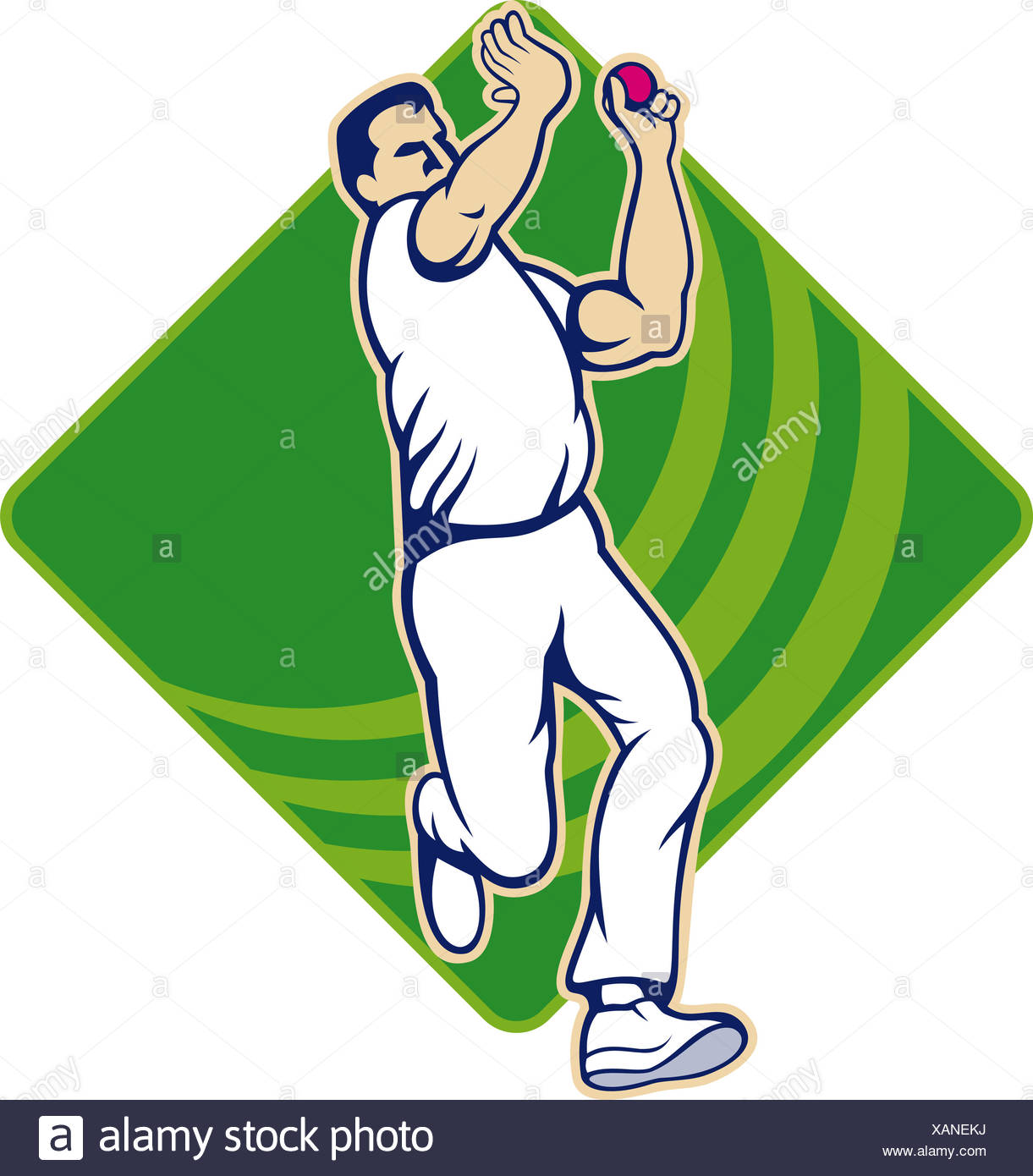 Man Bowling Cricket Ball High Resolution Stock Photography and Images ...