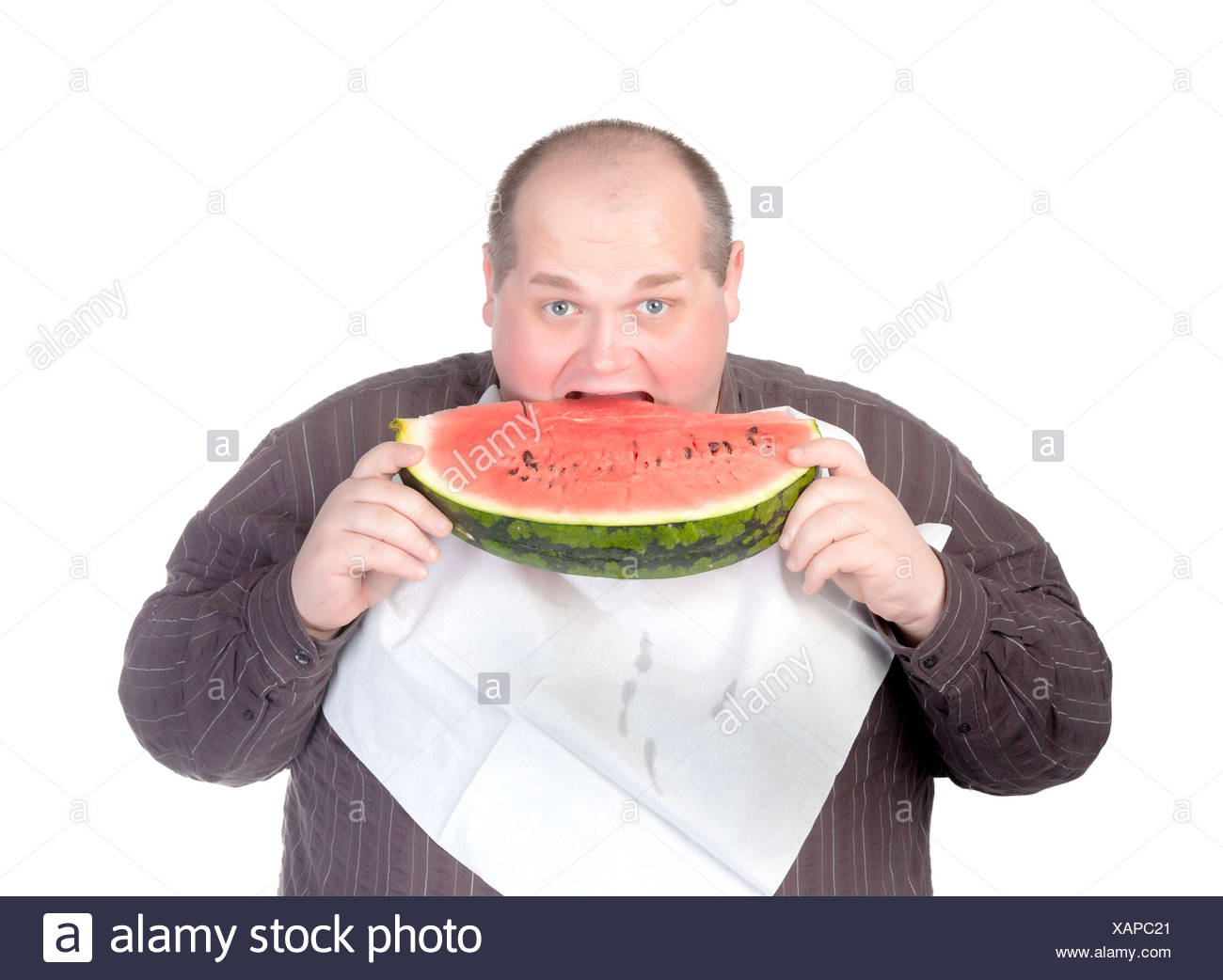 Obese Man Eating Food High Resolution Stock Photography and Images - Alamy
