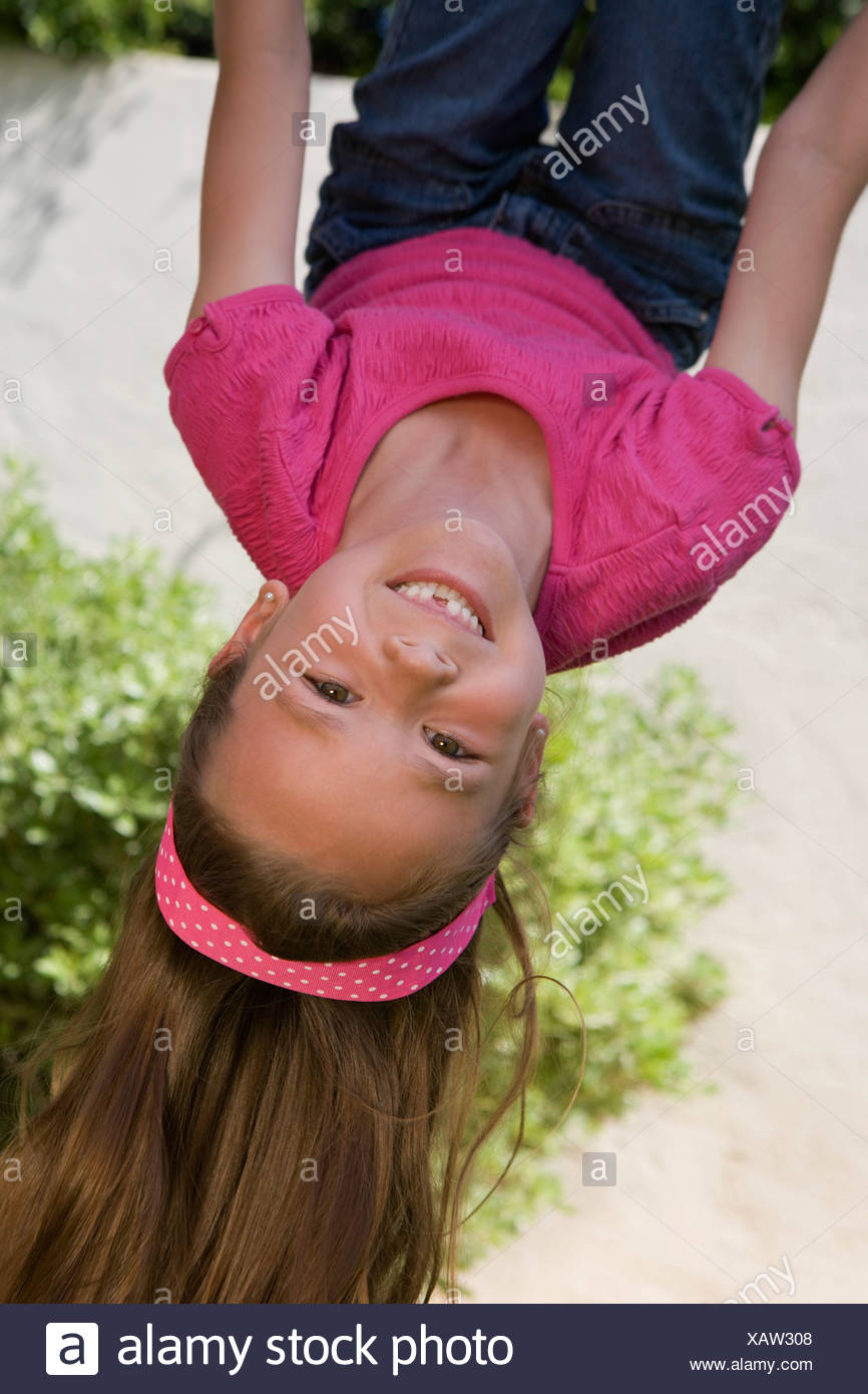 Girls Hanging Upside Down Stock Photos & Girls Hanging Upside Down Stock Images - Alamy