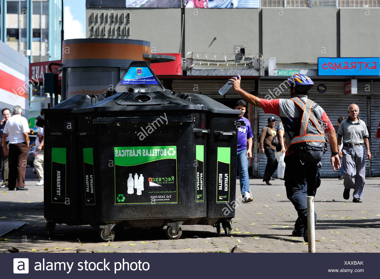 Pedestrian And Bins High Resolution Stock Photography and Images - Alamy