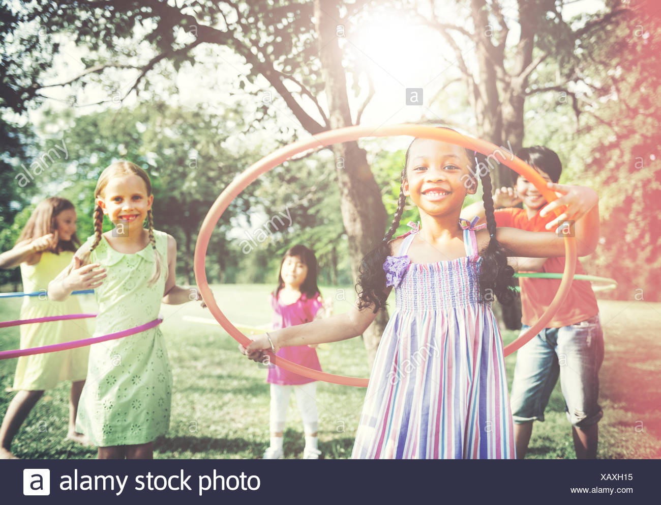 Hula Hooping Children High Resolution Stock Photography and Images - Alamy