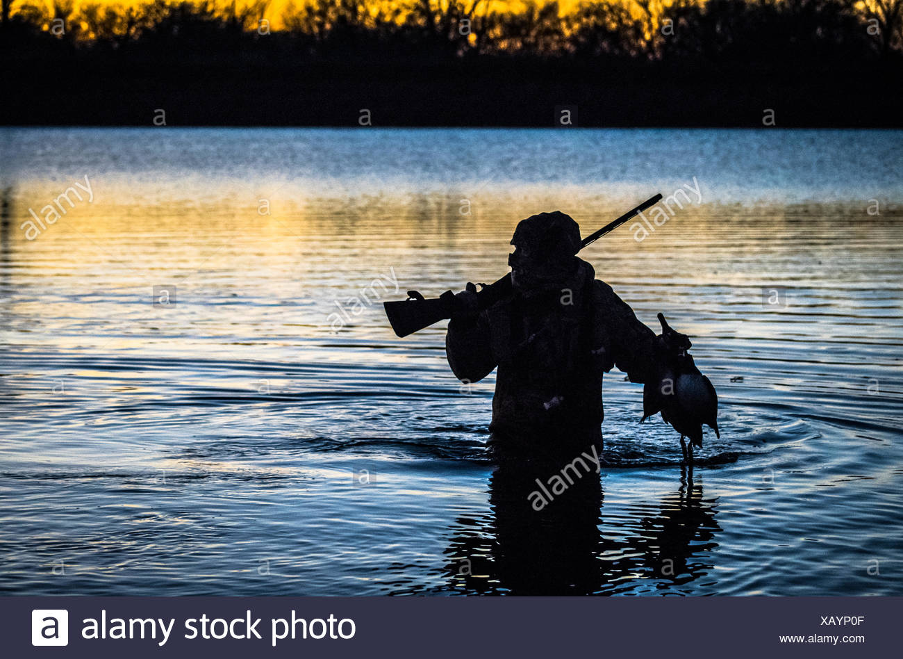 Duck Hunter Silhouette High Resolution Stock Photography and Images - Alamy