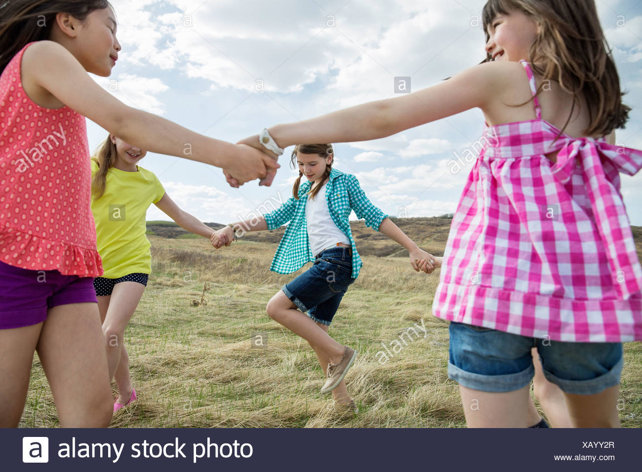 Children Playing Ring Ring Roses Stock Photos & Children Playing Ring ...