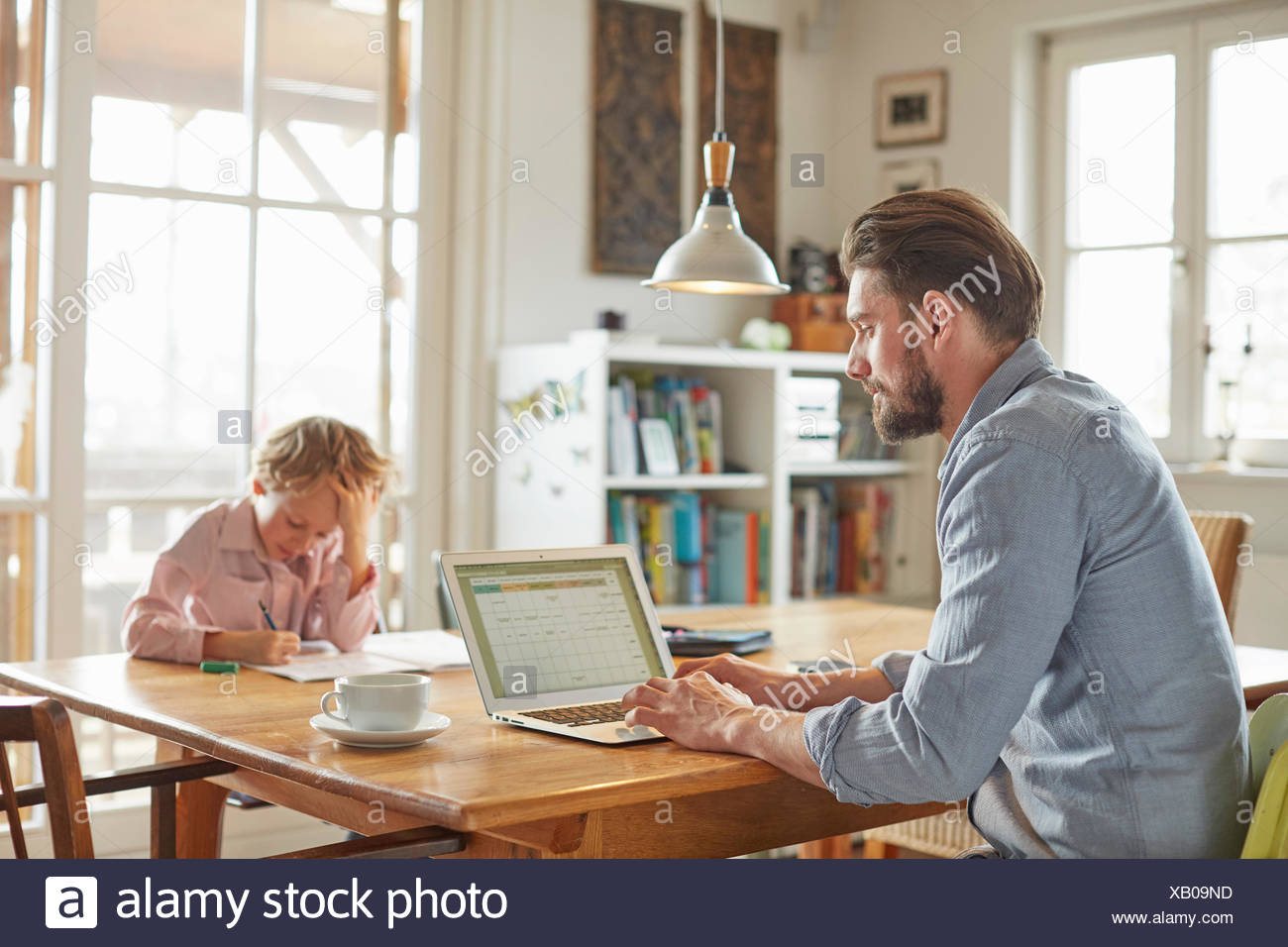 Father And Son In Office High Resolution Stock Photography and Images ...