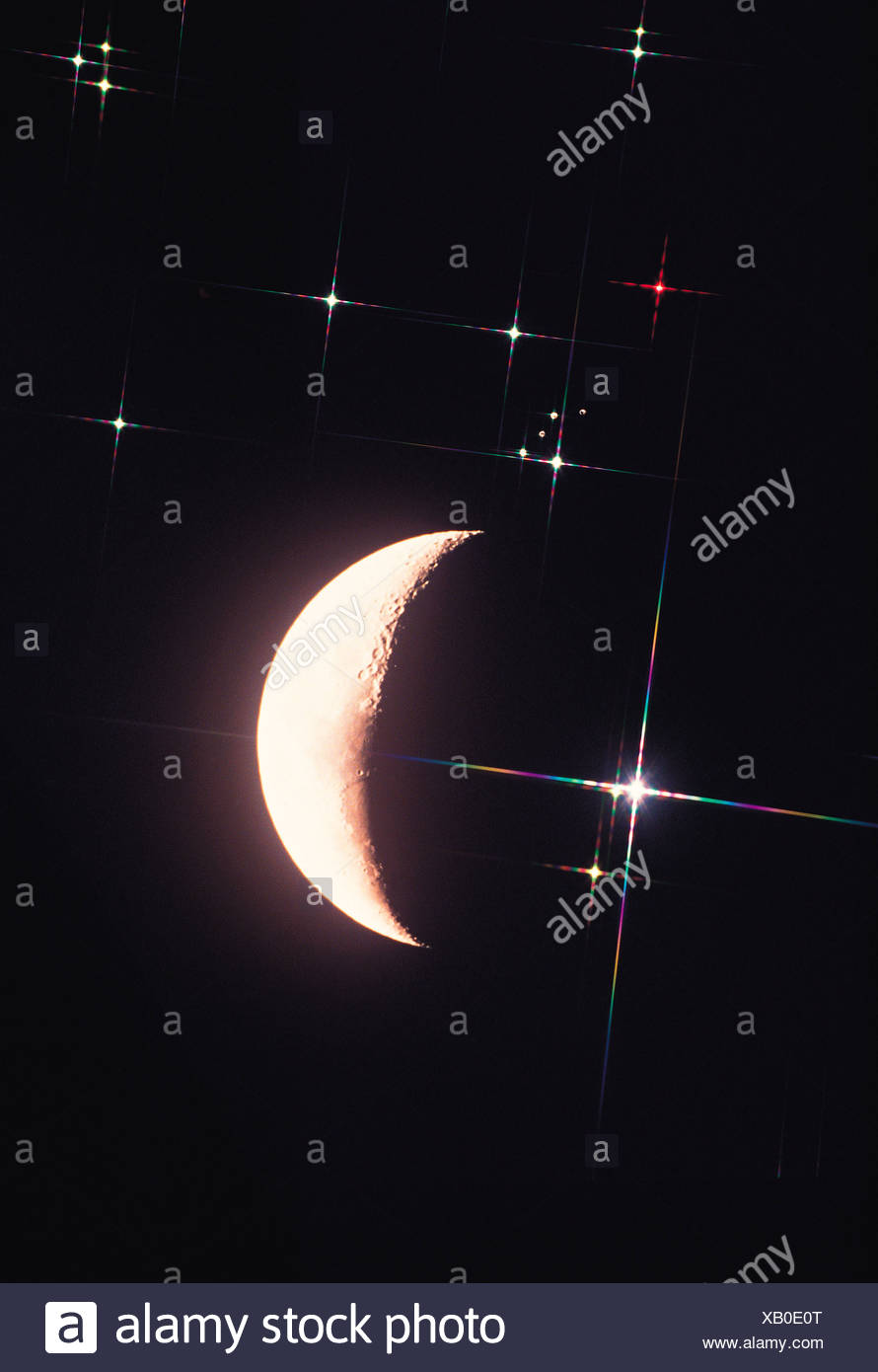 Crescent Moon Color High Resolution Stock Photography and Images - Alamy