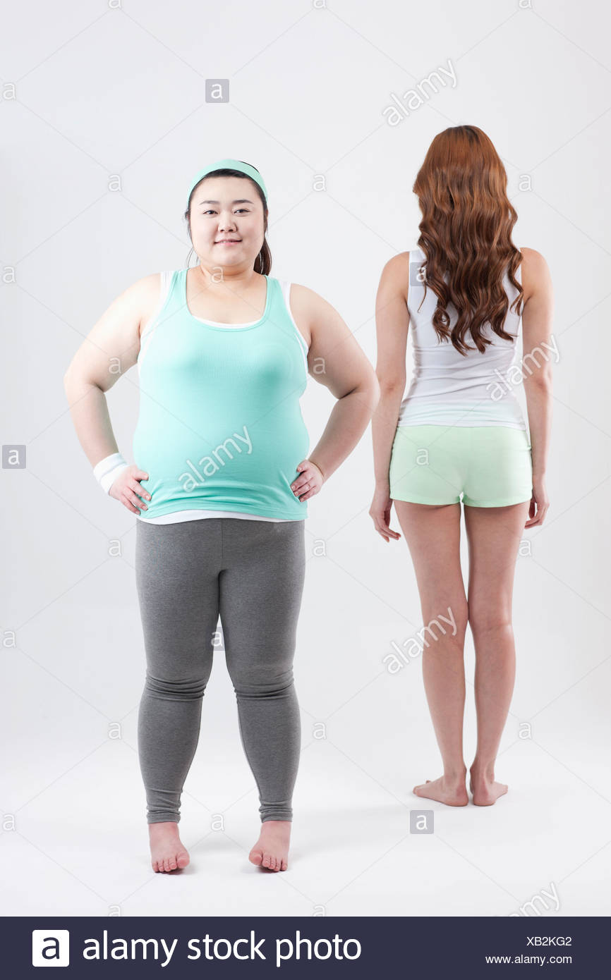 Fat Girl Thin Girl Posing High Resolution Stock Photography and Images ...