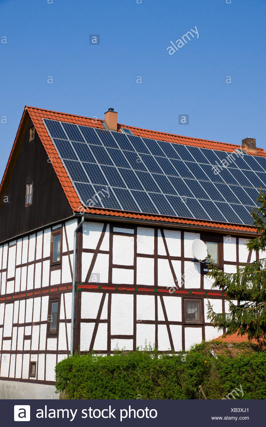 Solar Panels Old House High Resolution Stock Photography and Images - Alamy