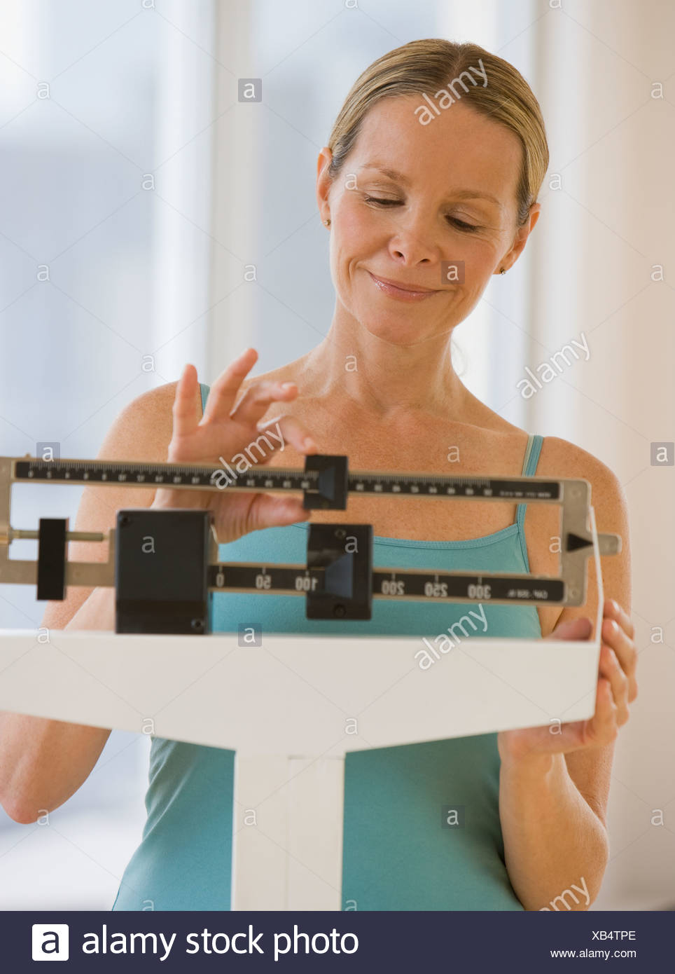 Woman Weight Scale Mature High Resolution Stock Photography and Images ...