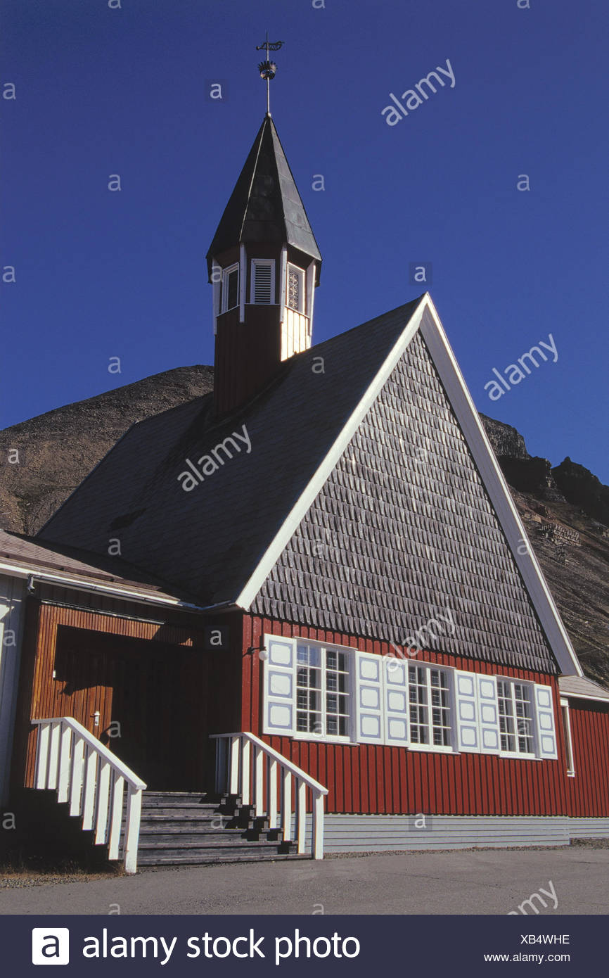 Spitsbergen Svalbard Longyearbyen Church High Resolution Stock ...