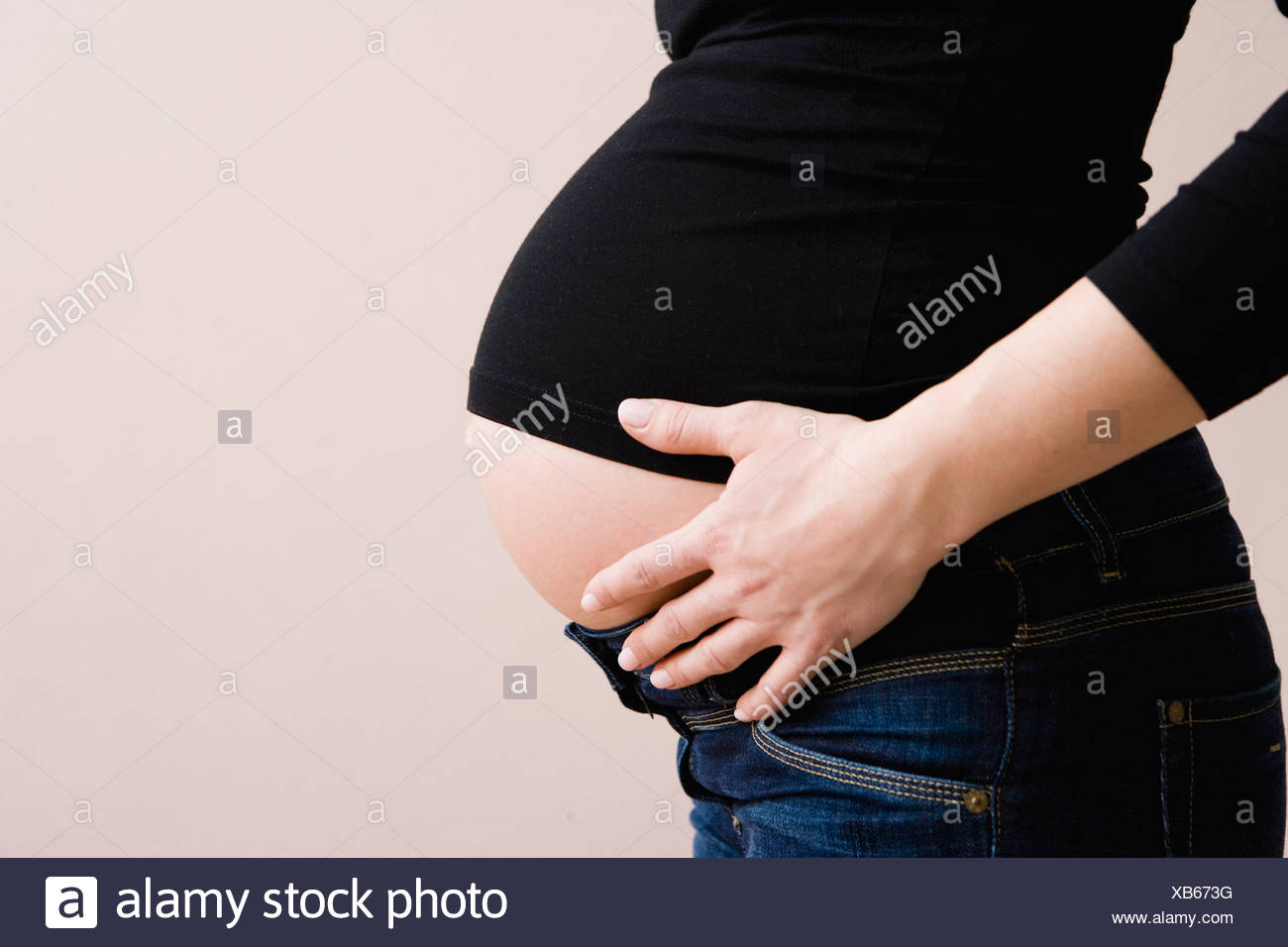 Pregnant Belly Side View High Resolution Stock Photography and Images ...