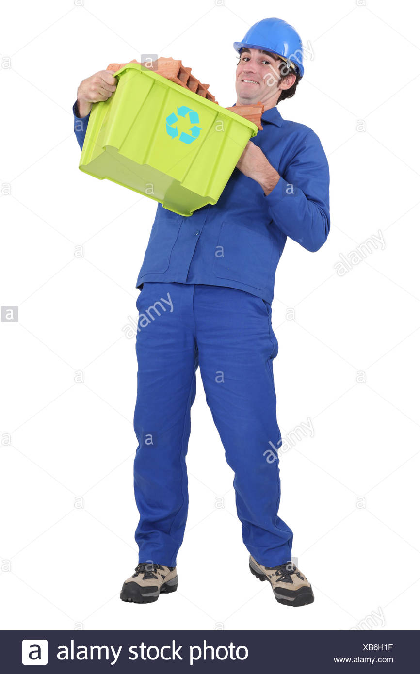 Garbage Man And Carrying Bin High Resolution Stock Photography and ...
