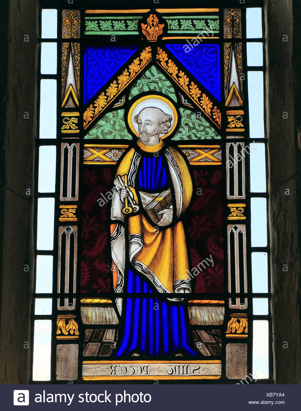 St Peter Stained Glass Window High Resolution Stock Photography and ...