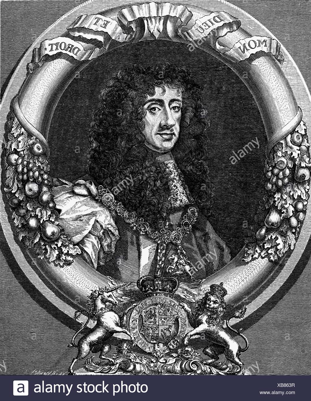 Charles Ii Coat Of Arms Stock Photos & Charles Ii Coat Of Arms Stock ...